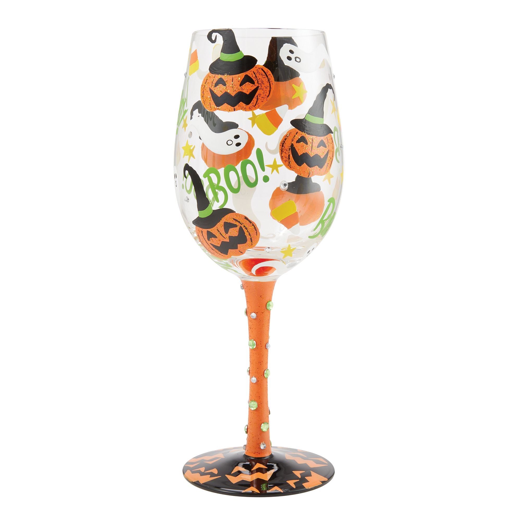 Halloween Spook-Tacular Hand Painted wine glass – Designs by Lolita